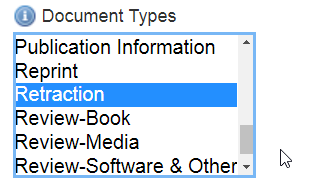 How to search for Retracted Publications