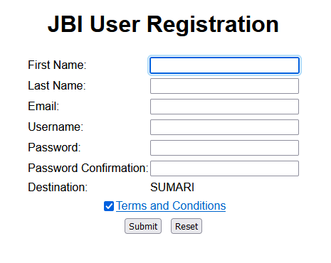 JBI tool login options